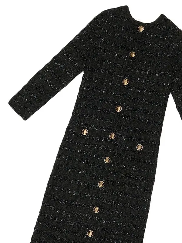 Balenciaga Tweed Maxi Dress
