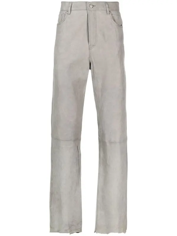 DIESEL® Straight-leg Leather Trousers