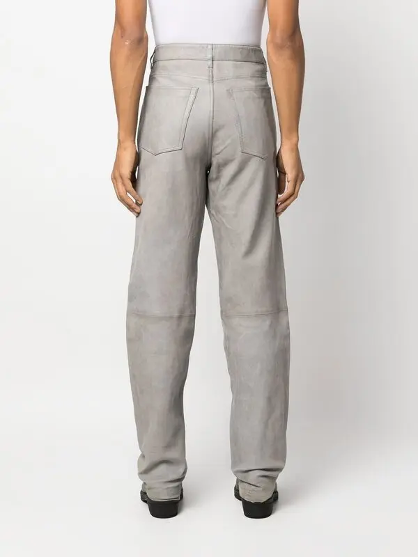 DIESEL® Straight-leg Leather Trousers