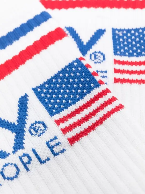 AUTRY Logo-print Ribbed Socks