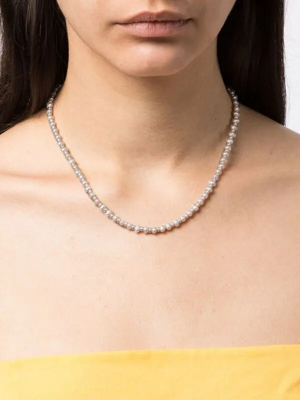 DOWER & HALL Sterling Silver Pearl Necklace