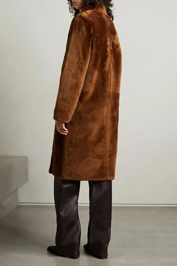 YVES SALOMON Double-breasted Shearling Coat