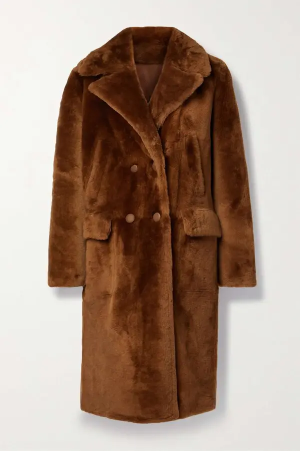 YVES SALOMON Double-breasted Shearling Coat