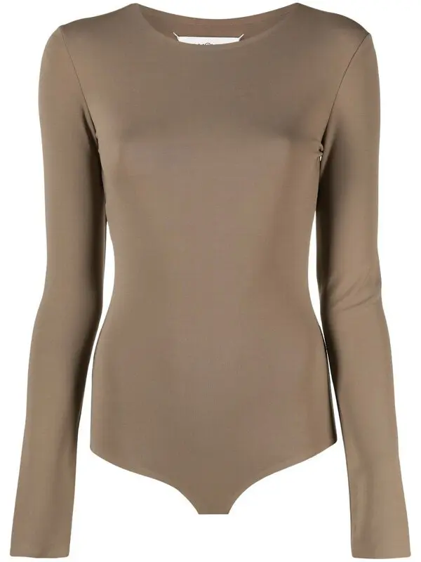 MAISON MARGIELA Four-stitch Jersey Bodysuit - Neutrals