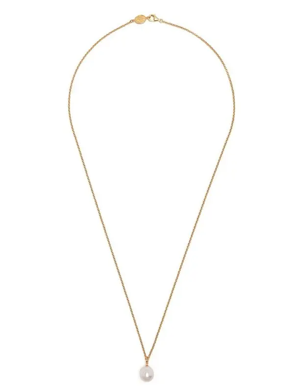 DOWER & HALL Pearl Pendant Necklace - Gold