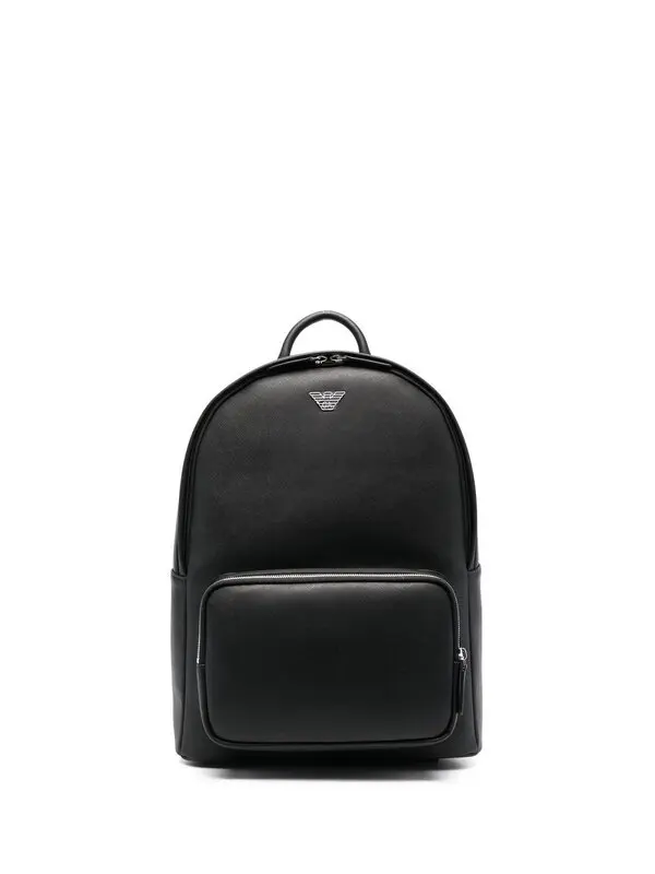 Emporio Armani Logo-print Backpack - Black