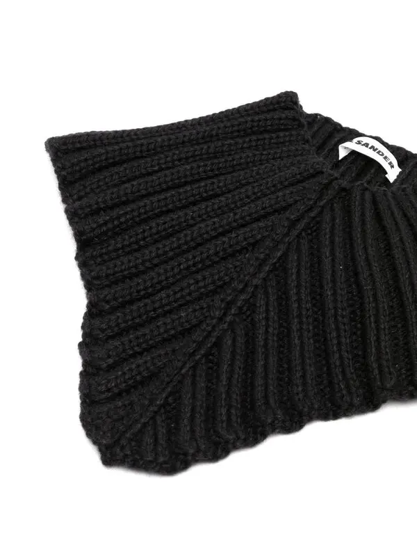 JIL SANDER Ribbed-knit Collar Scarf