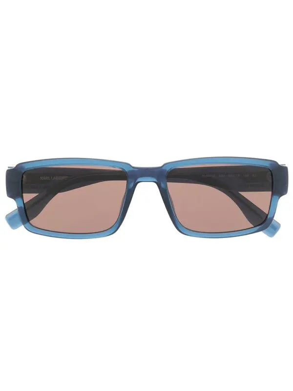Karl Lagerfeld Rectangle-frame Logo Sunglasses - Blue