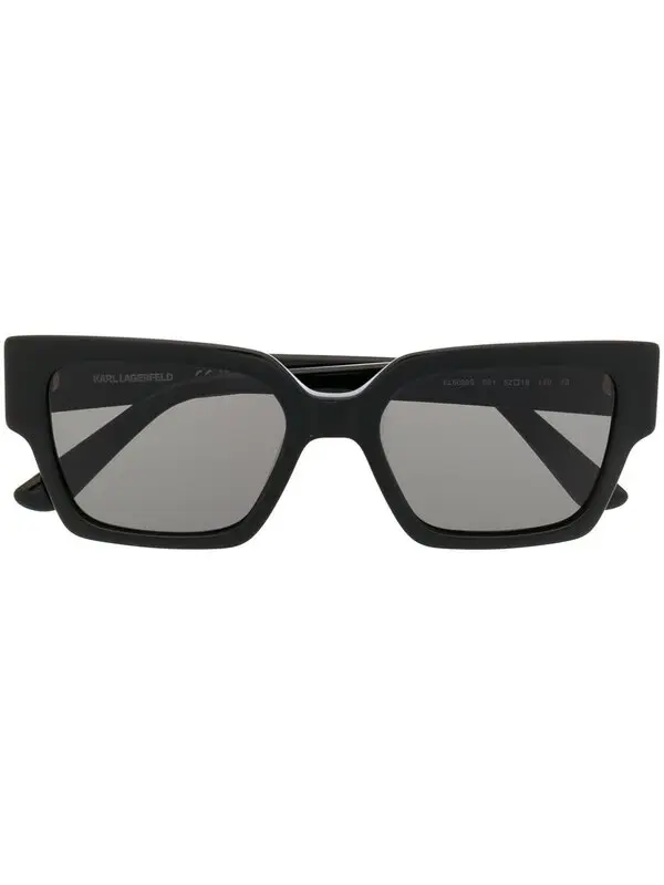 Karl Lagerfeld Logo-print Square-frame Sunglasses - Black