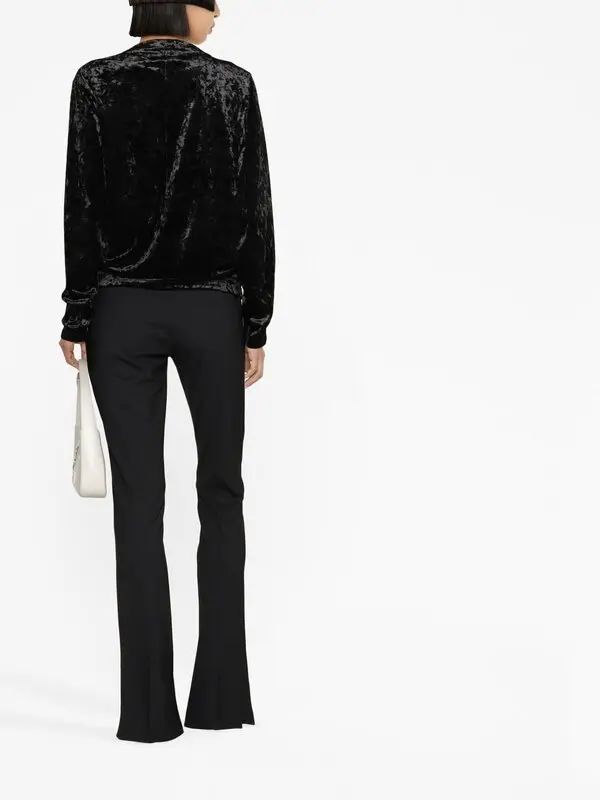 Isabel Marant Étoile Crushed-velvet Long-sleeve Top