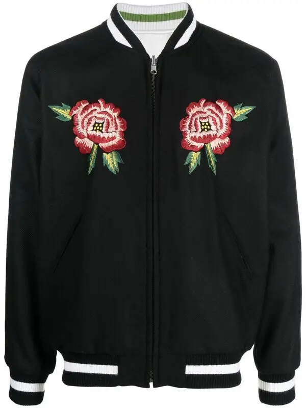 Kenzo France Japan Reversible Bomber Jacket - Black