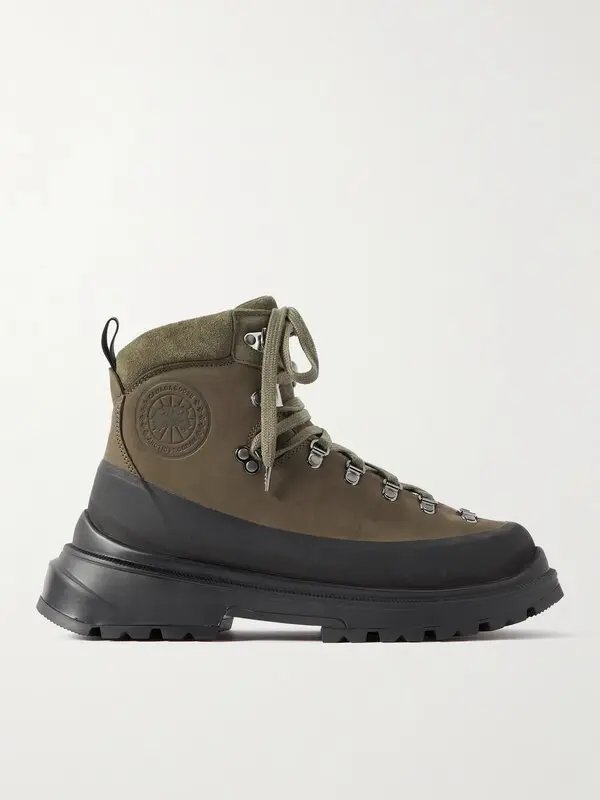 Canada Goose Journey Rubber And Nubuck-trimmed Suede Hiking Boots