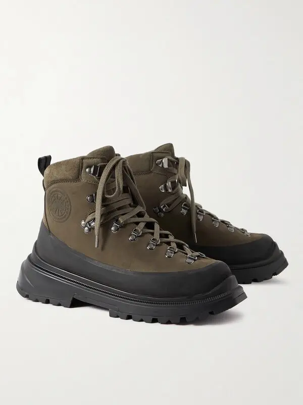 Canada Goose Journey Rubber And Nubuck-trimmed Suede Hiking Boots