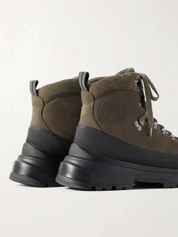 Canada Goose Journey Rubber And Nubuck-trimmed Suede Hiking Boots