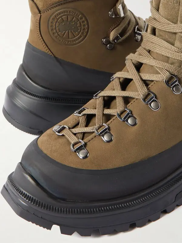 Canada Goose Journey Rubber And Nubuck-trimmed Suede Hiking Boots