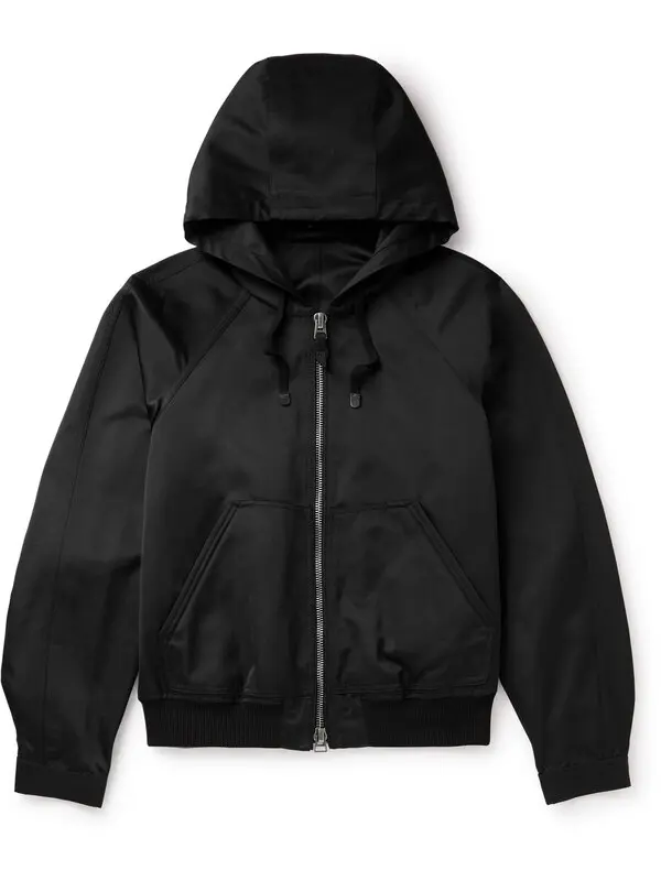 TOM FORD Satin Hooded Bomber Jacket