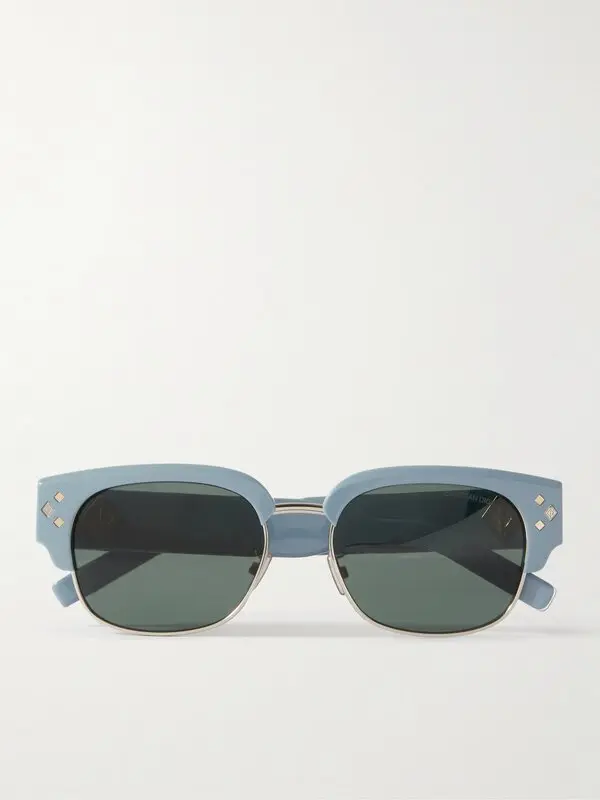 Dior Cd Diamond C1u D-frame Sunglasses - Blue