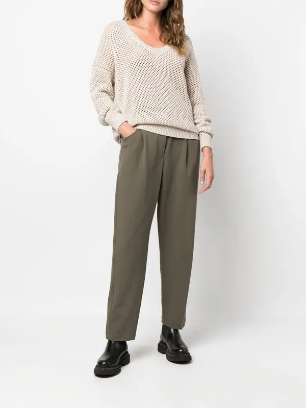 Brunello Cucinelli Tapered-leg Pleated Trousers