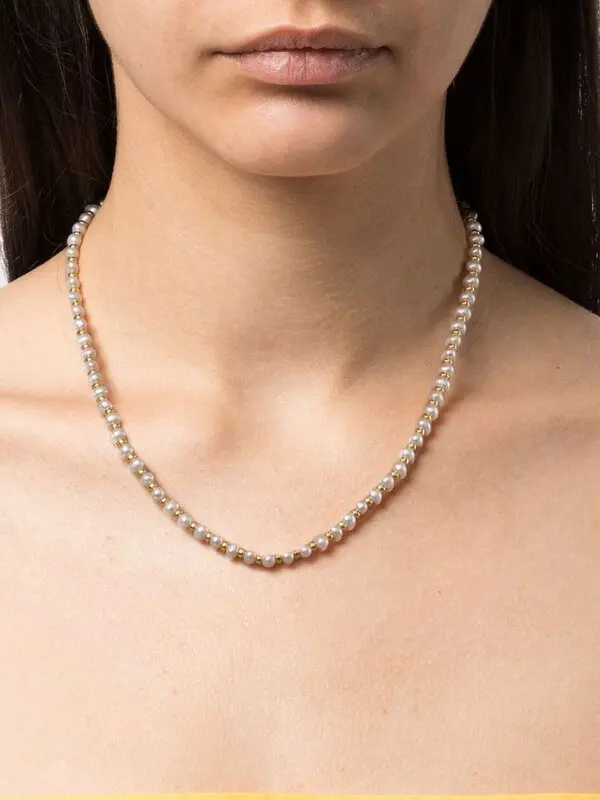 DOWER & HALL Gold-plated Silver Pearl Necklace