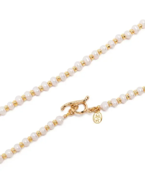 DOWER & HALL Gold-plated Silver Pearl Necklace