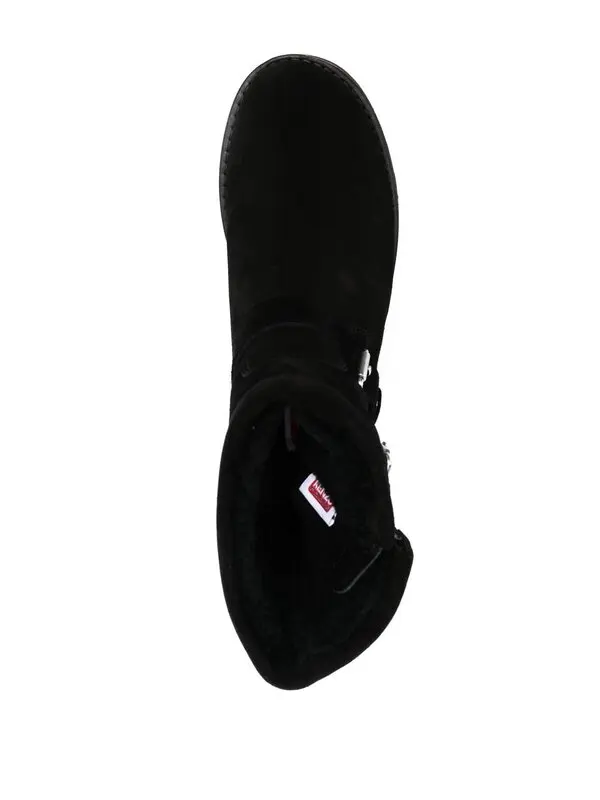 Kenzo Buckle-detail Suede Boots - Black