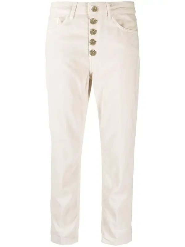 DONDUP Cropped Straight Leg Trousers