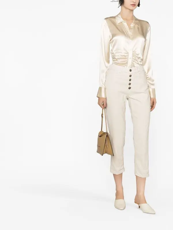 DONDUP Cropped Straight Leg Trousers