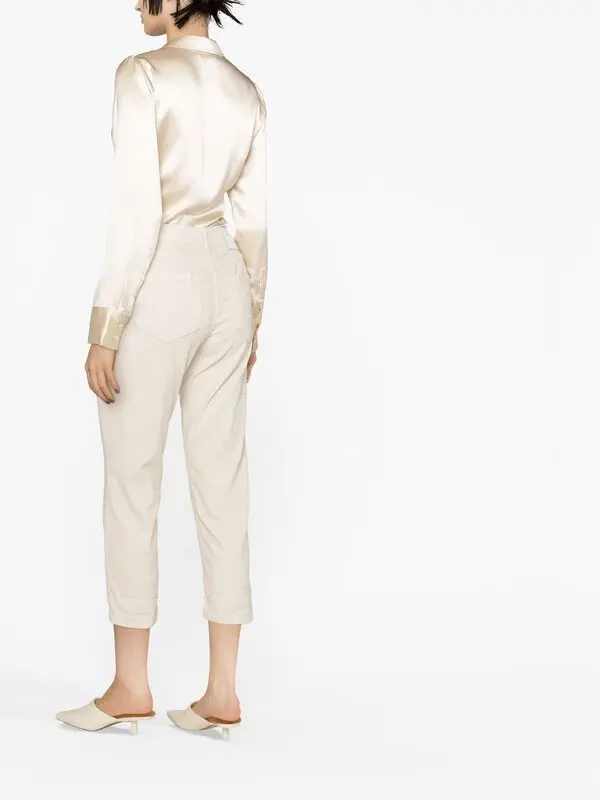 DONDUP Cropped Straight Leg Trousers