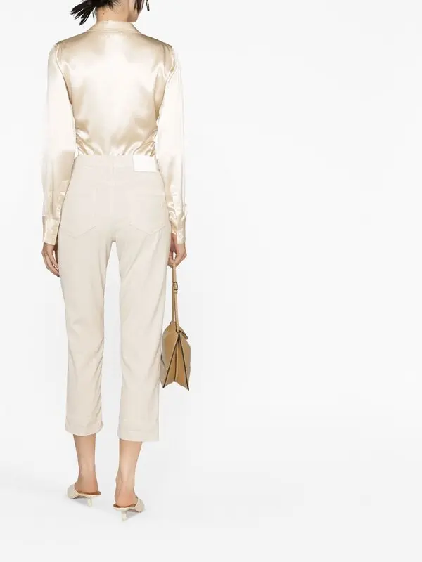DONDUP Cropped Straight Leg Trousers