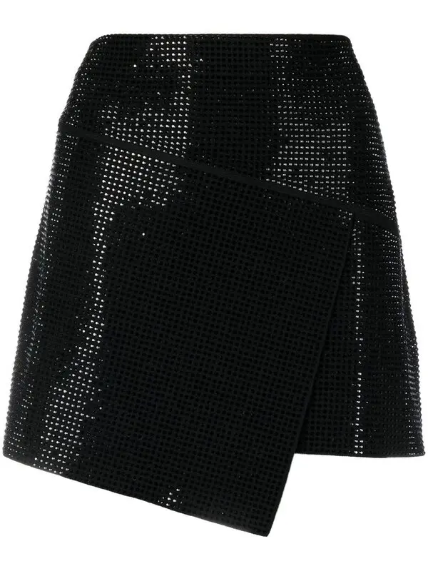 ANDREĀDAMO Crystal-embellished Mini Skirt - Black