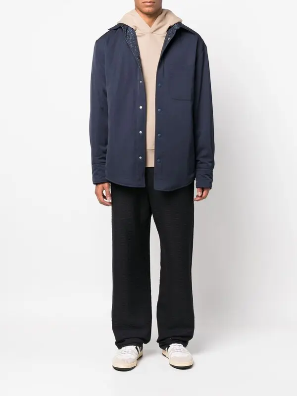 LANVIN Virgin-wool Shirt Jacket - Blue