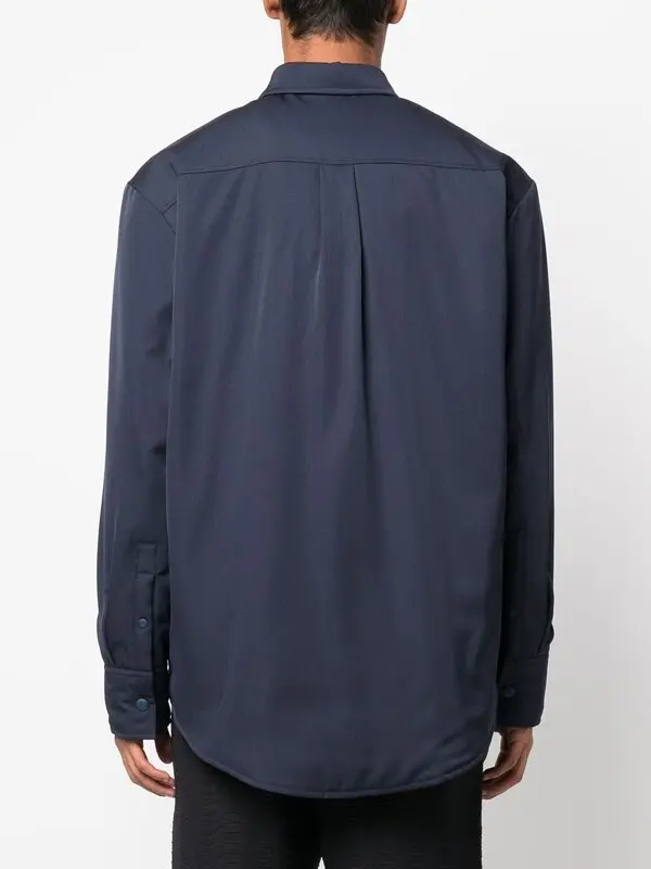 LANVIN Virgin-wool Shirt Jacket - Blue