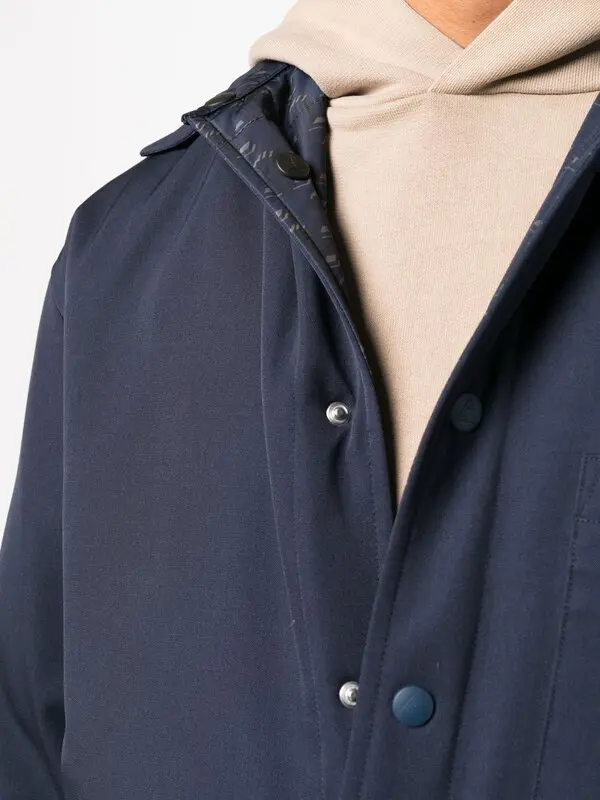 LANVIN Virgin-wool Shirt Jacket - Blue