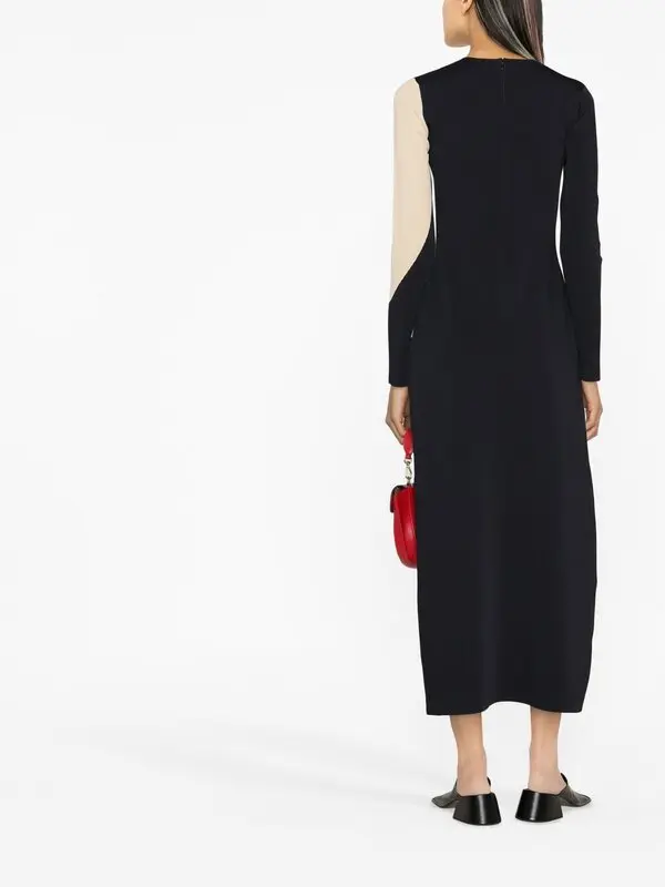 Tory Burch Colour-block Midi Dress - Black