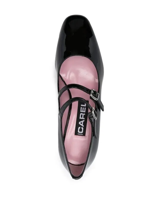 CAREL Alice 60mm Leather Mary Jane Shoes - Black