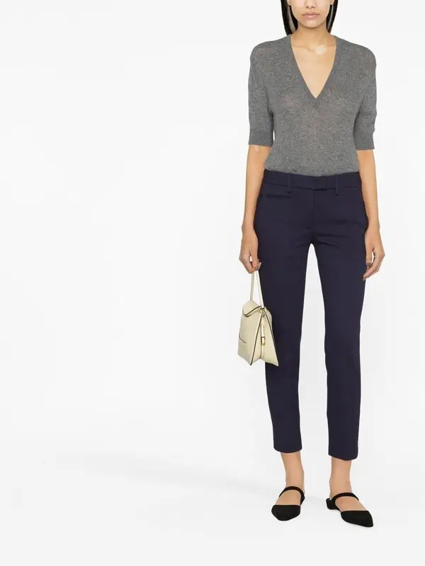 DONDUP Slim-cut Cropped Trousers - Blue