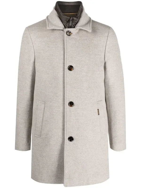 MOORER Single-breasted Wool-cashmere Coat