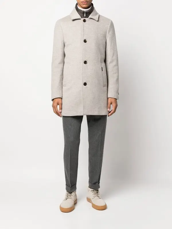 MOORER Single-breasted Wool-cashmere Coat