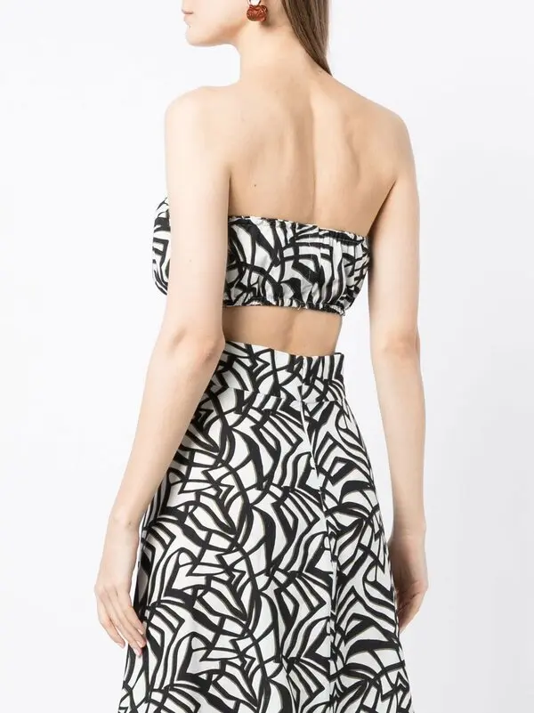 BAMBAH Geometric-print Bandeau Top