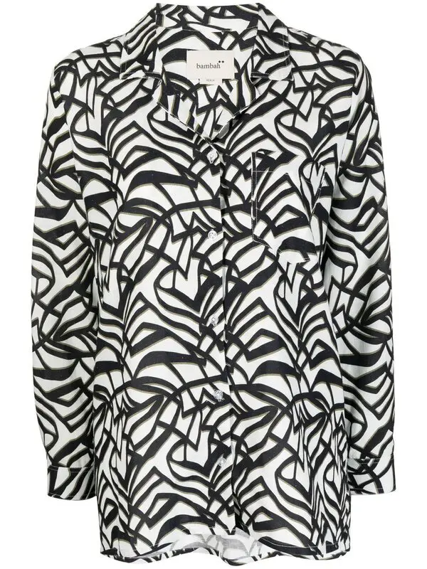 BAMBAH Geometric-print Pocket Shirt