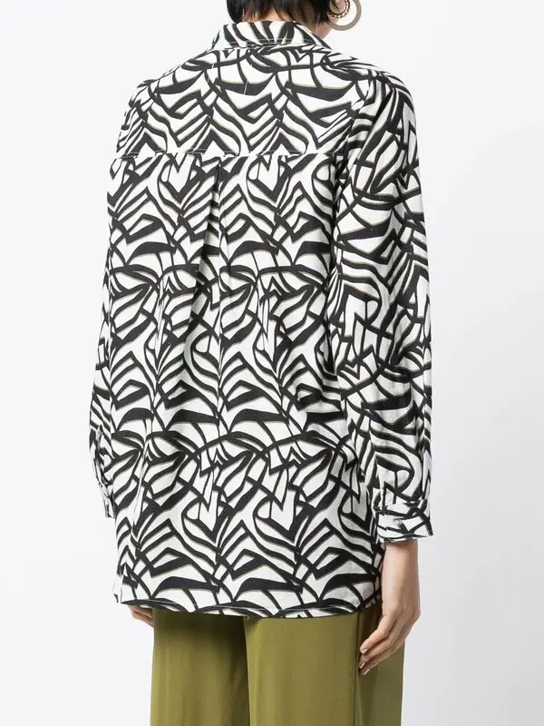 BAMBAH Geometric-print Pocket Shirt
