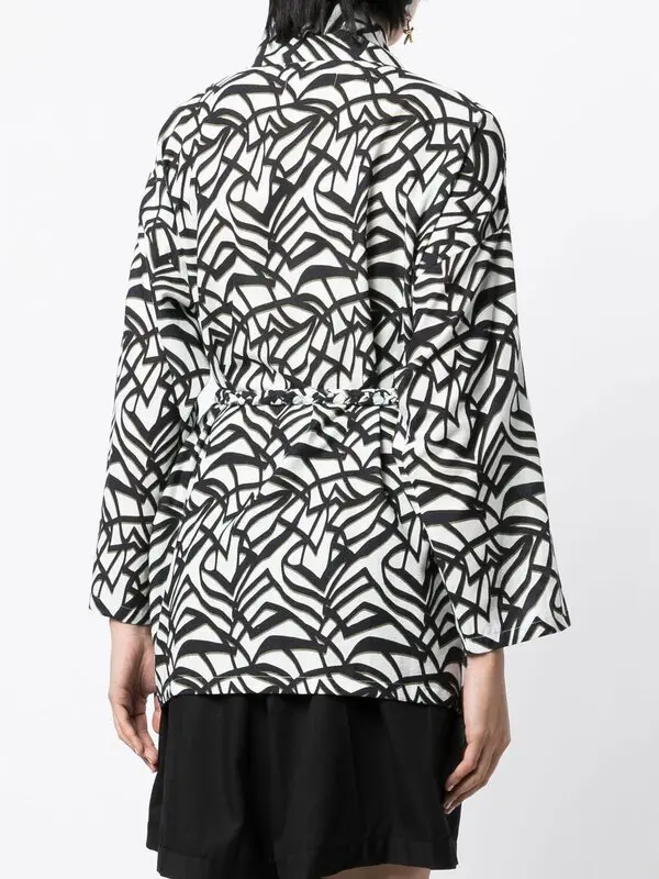 BAMBAH Geometric-print Wrap Blouse