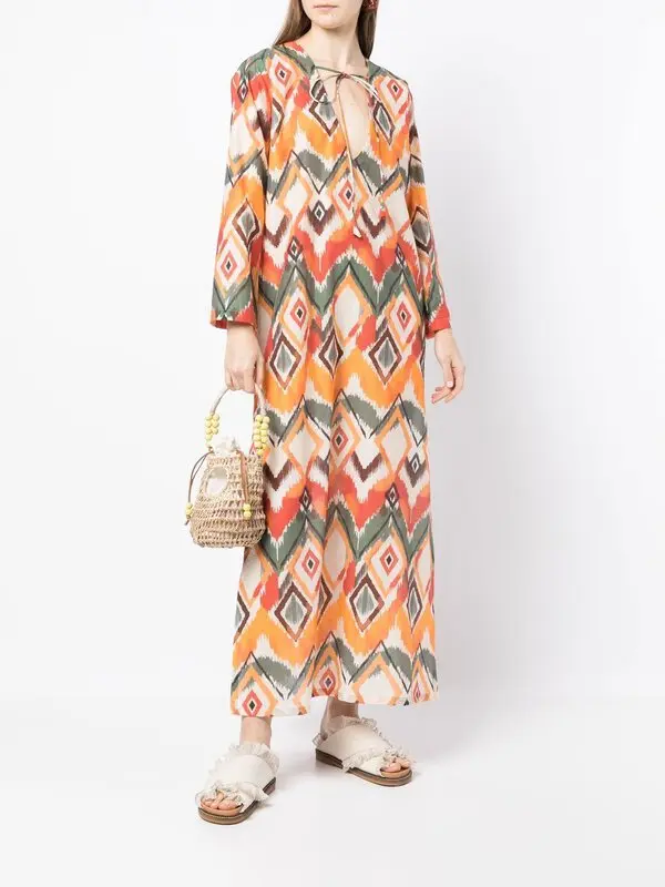 BAMBAH Argentina Geometric-print Maxi Dress