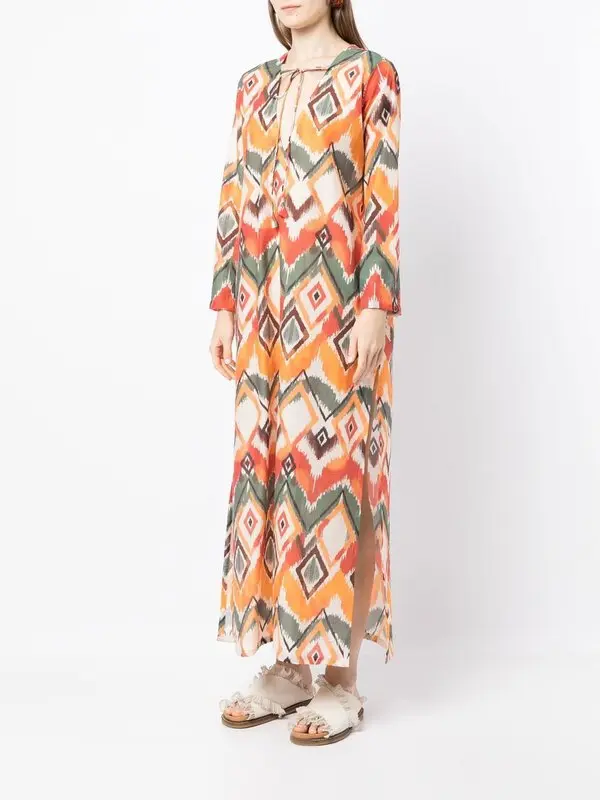 BAMBAH Argentina Geometric-print Maxi Dress