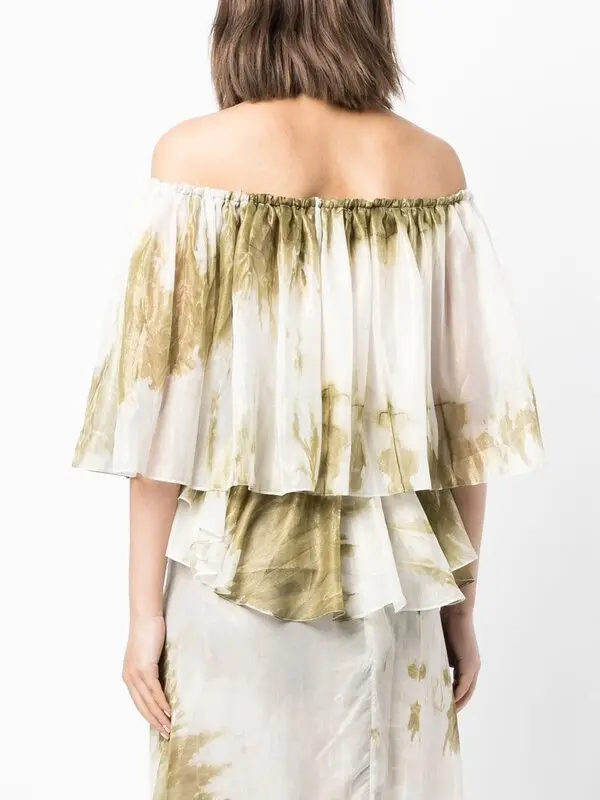 BAMBAH Off-shoulder Tie-dye Blouse