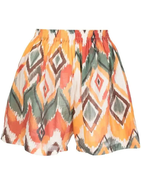 BAMBAH Argentina Geometric Print Shorts