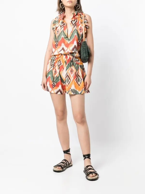 BAMBAH Argentina Geometric Print Shorts