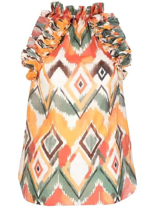 BAMBAH Argentina Geometric Sleeveless Top
