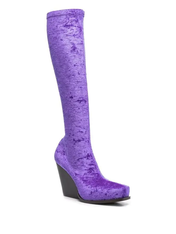 Stella McCartney Velour Knee-high Boots