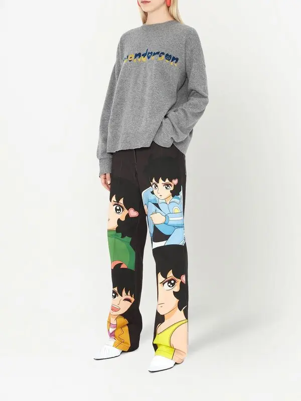 JW Anderson Run Hany Logo Jumper - Grey